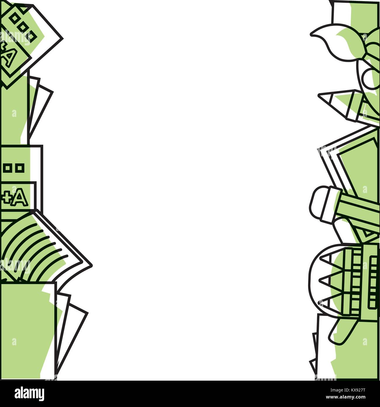 color school tools education background design Stock Vector Image & Art ...