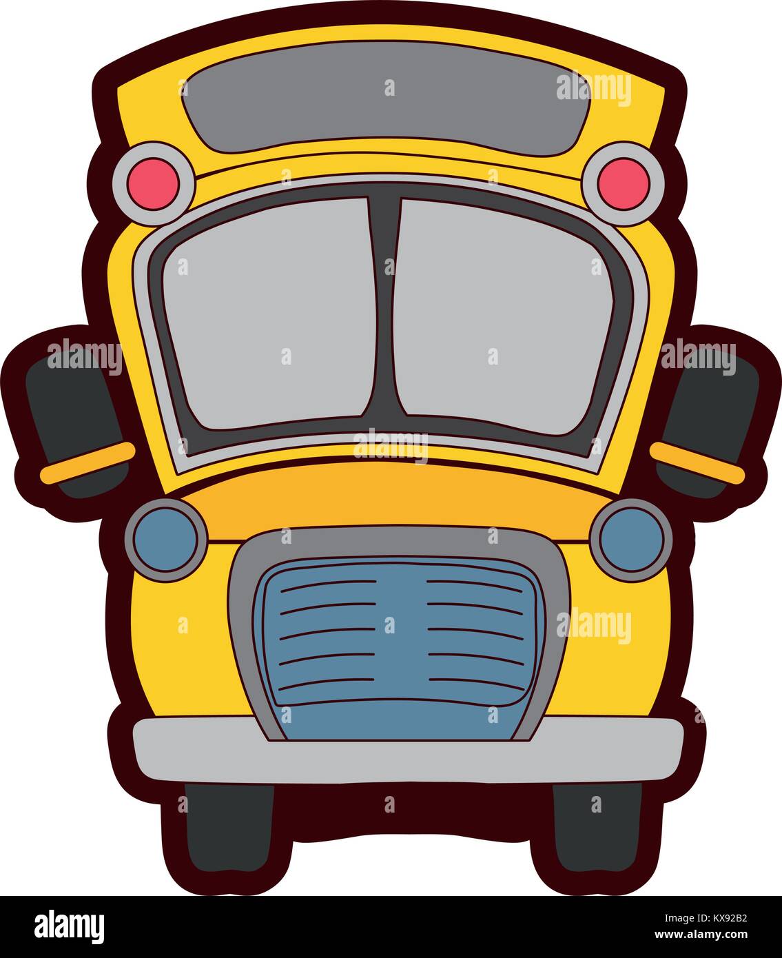 full color school bus transportation to education travel Stock Vector ...