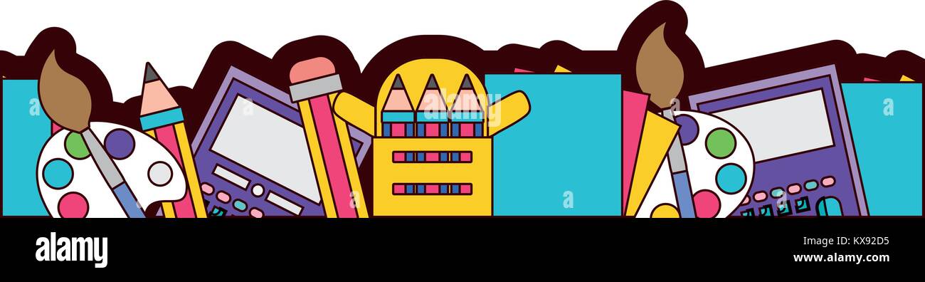 full color education school tools background design Stock Vector Image ...