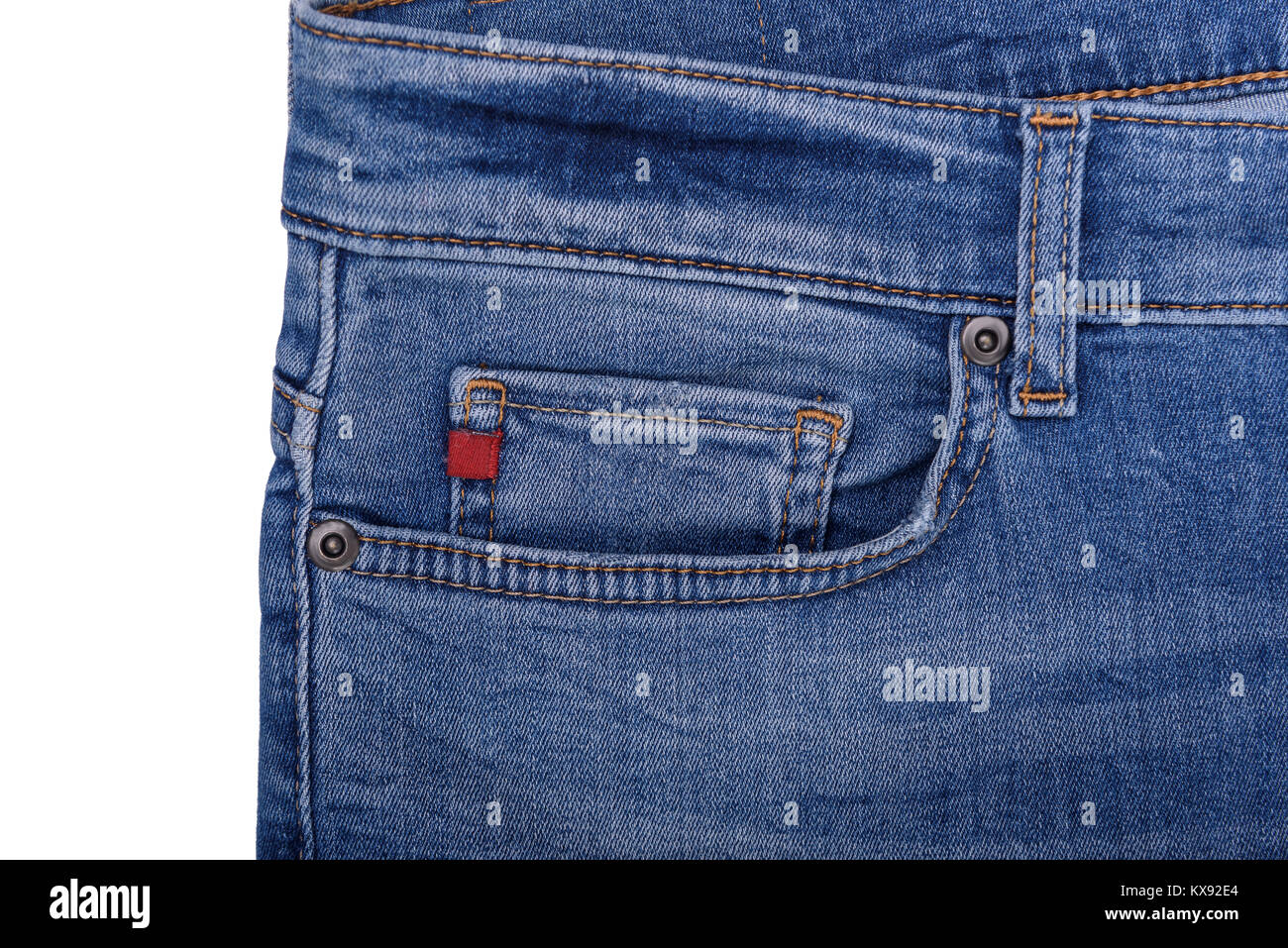 Jeans. The upper part of which illustrates the pocket Stock Photo - Alamy