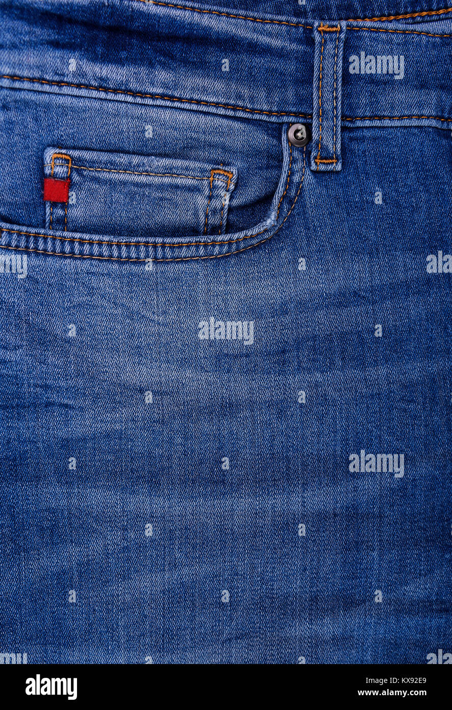 Jeans. The upper part of which illustrates the pocket Stock Photo - Alamy