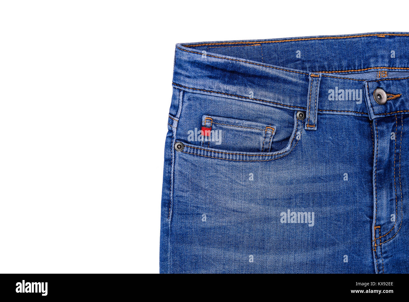 Jeans. The upper part of which illustrates the pocket Stock Photo - Alamy