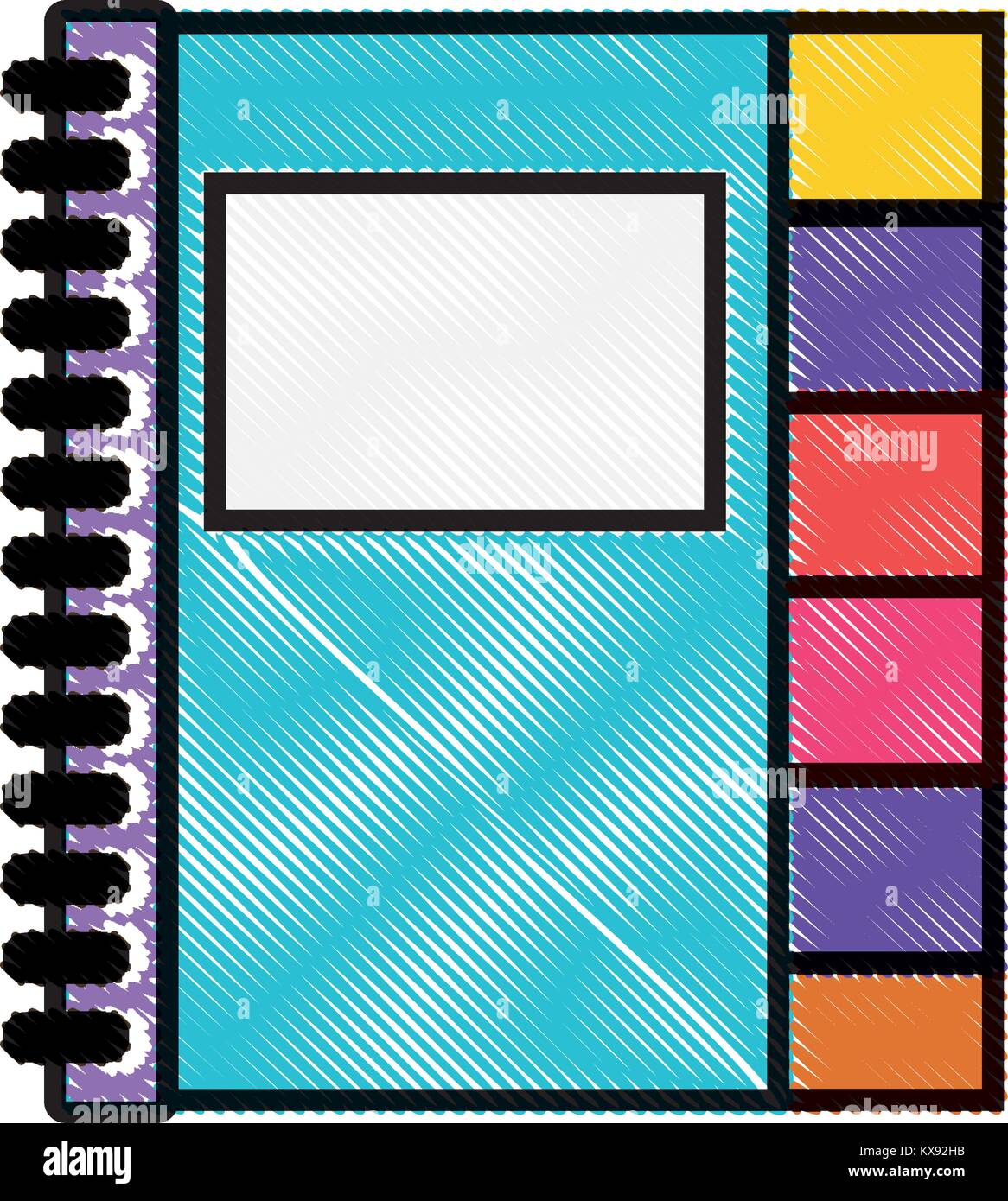 grated notebook object to school education design Stock Vector Image ...