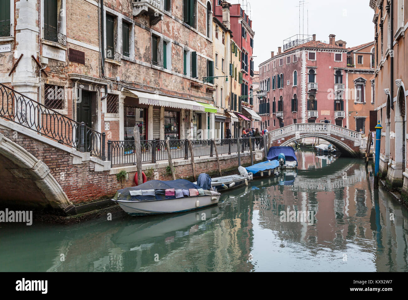 A small canal in Venice, Italy, Europe Stock Photo - Alamy