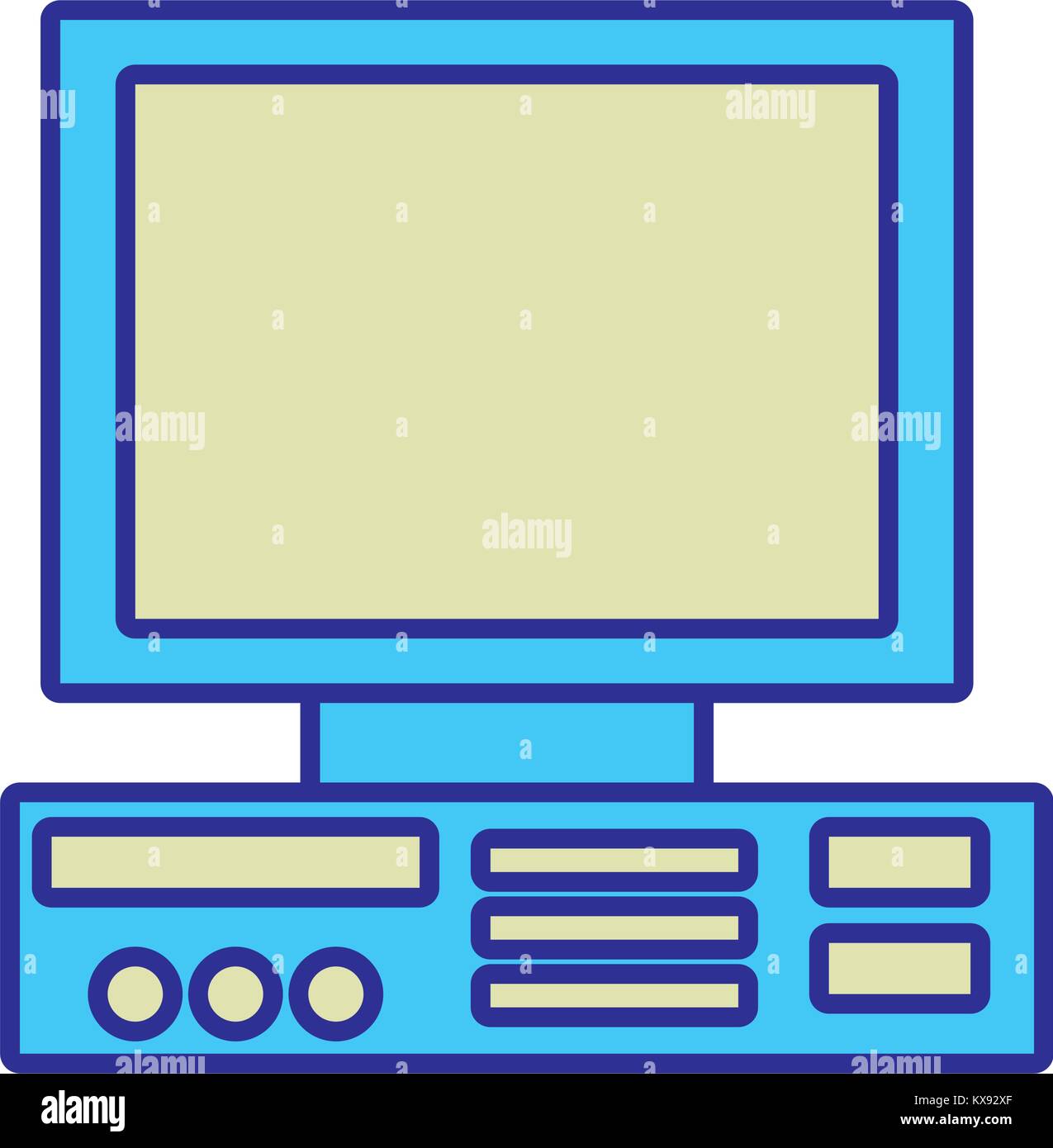 line color computer technology electronic object design Stock Vector ...