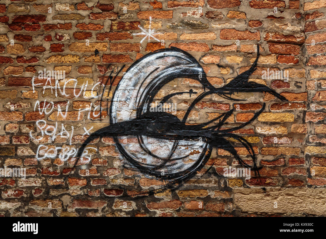 Graffiti street art in Veneto, Venice, Italy, Europe Stock Photo - Alamy
