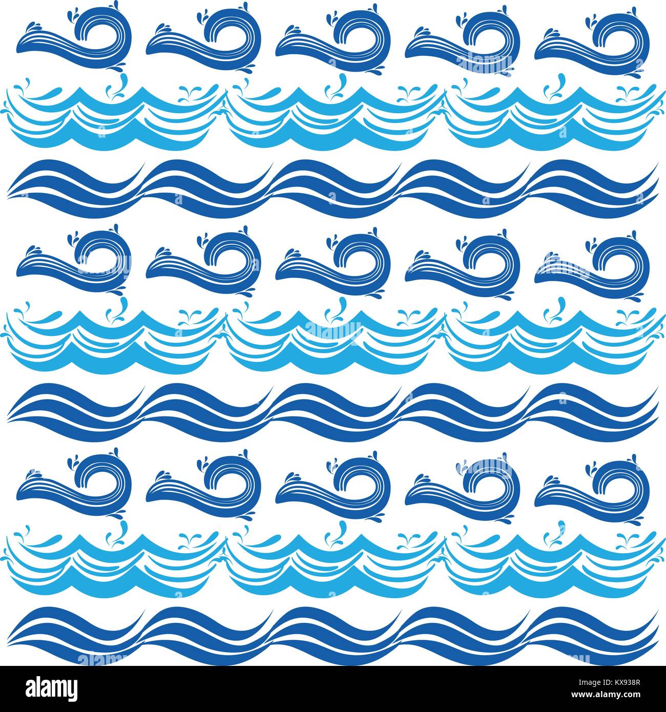 different blue shape waves pattern background Stock Vector Image & Art ...