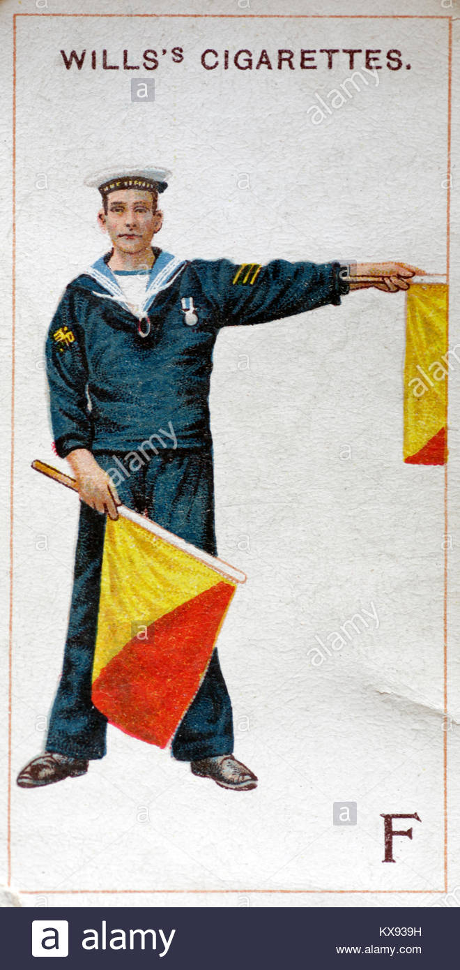 Semaphore flag hi-res stock photography and images - Alamy