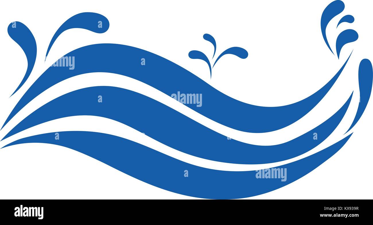 line wave shape with splashes Stock Vector Image & Art - Alamy