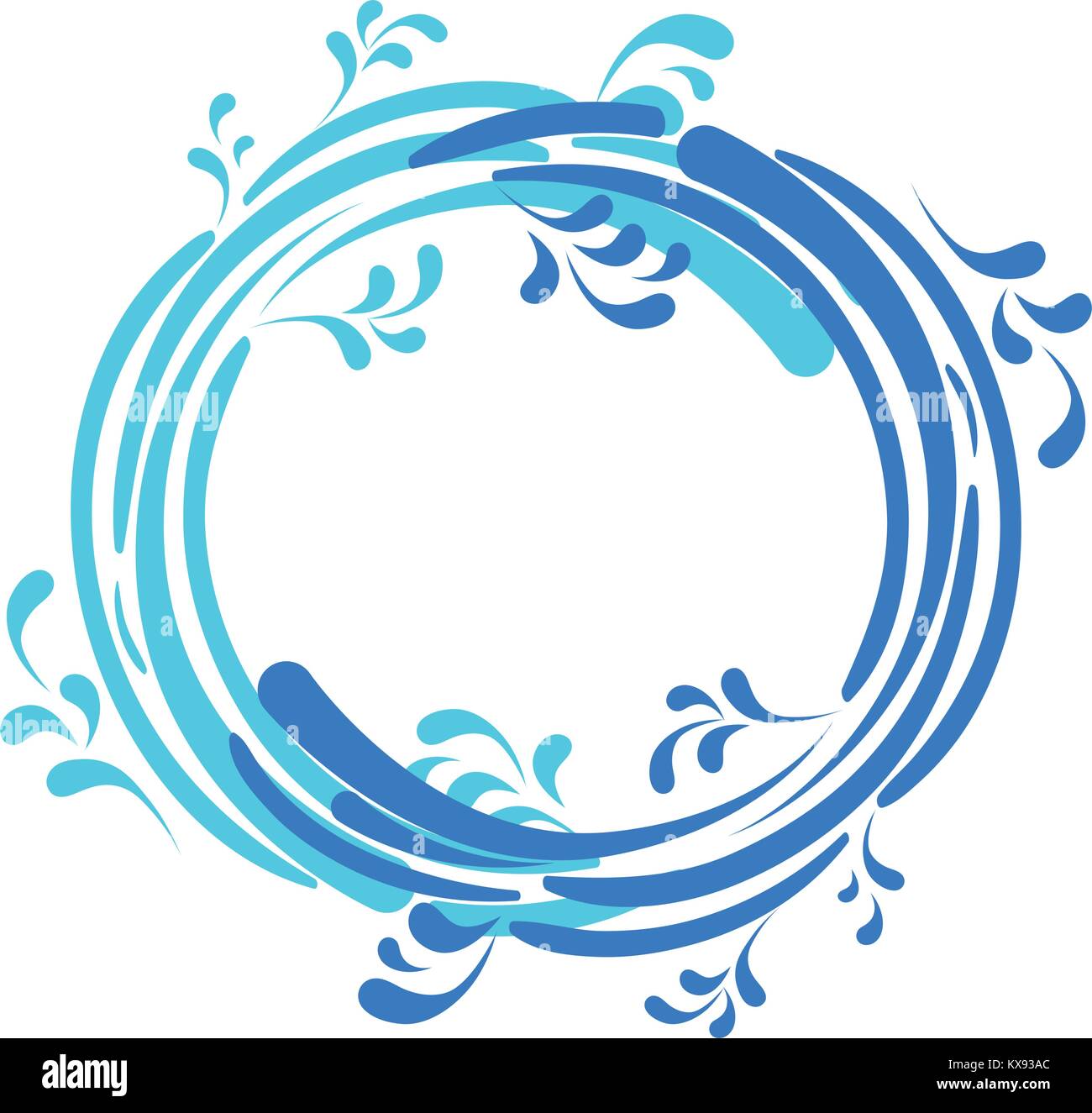 decorative label wave with splashes shape Stock Vector Image & Art - Alamy