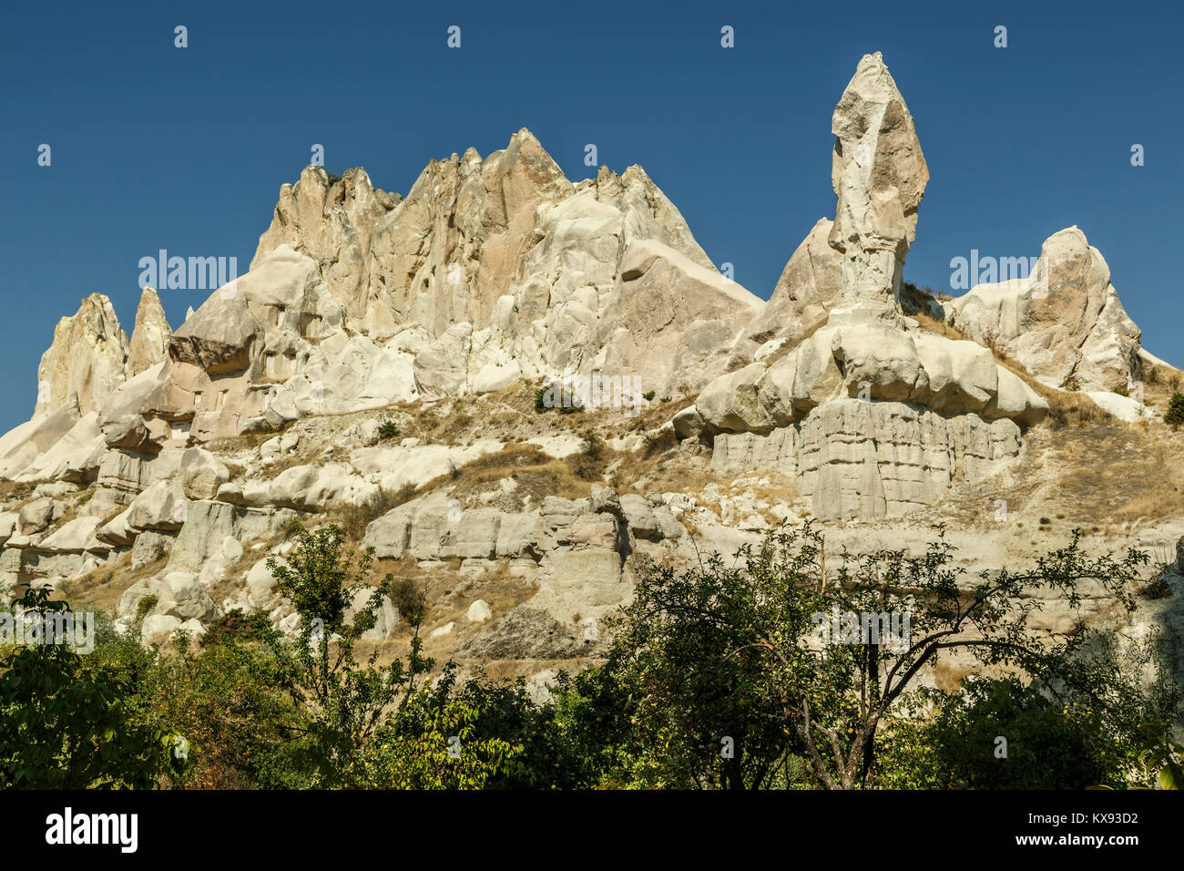 Rock column, Pigeon Valley, near Uchisar, Cappadocia, Turkey Stock ...
