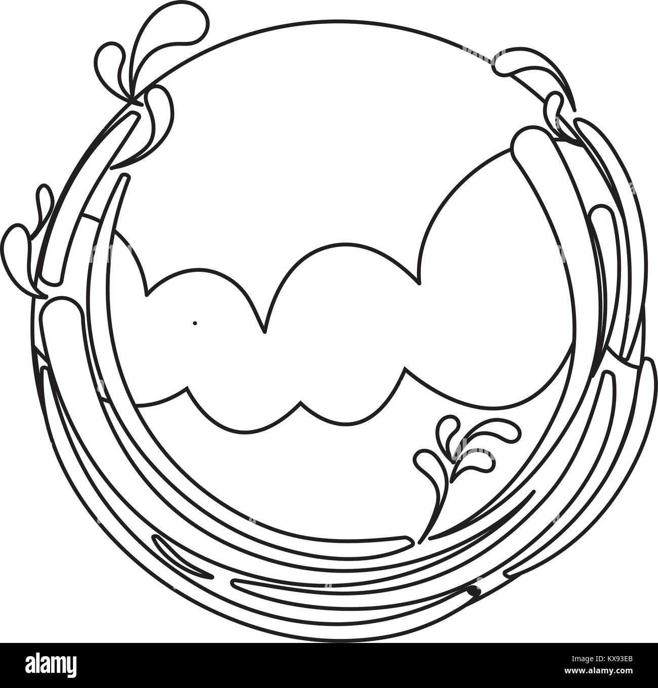 line landscape sky and wave with splashes Stock Vector Image & Art - Alamy