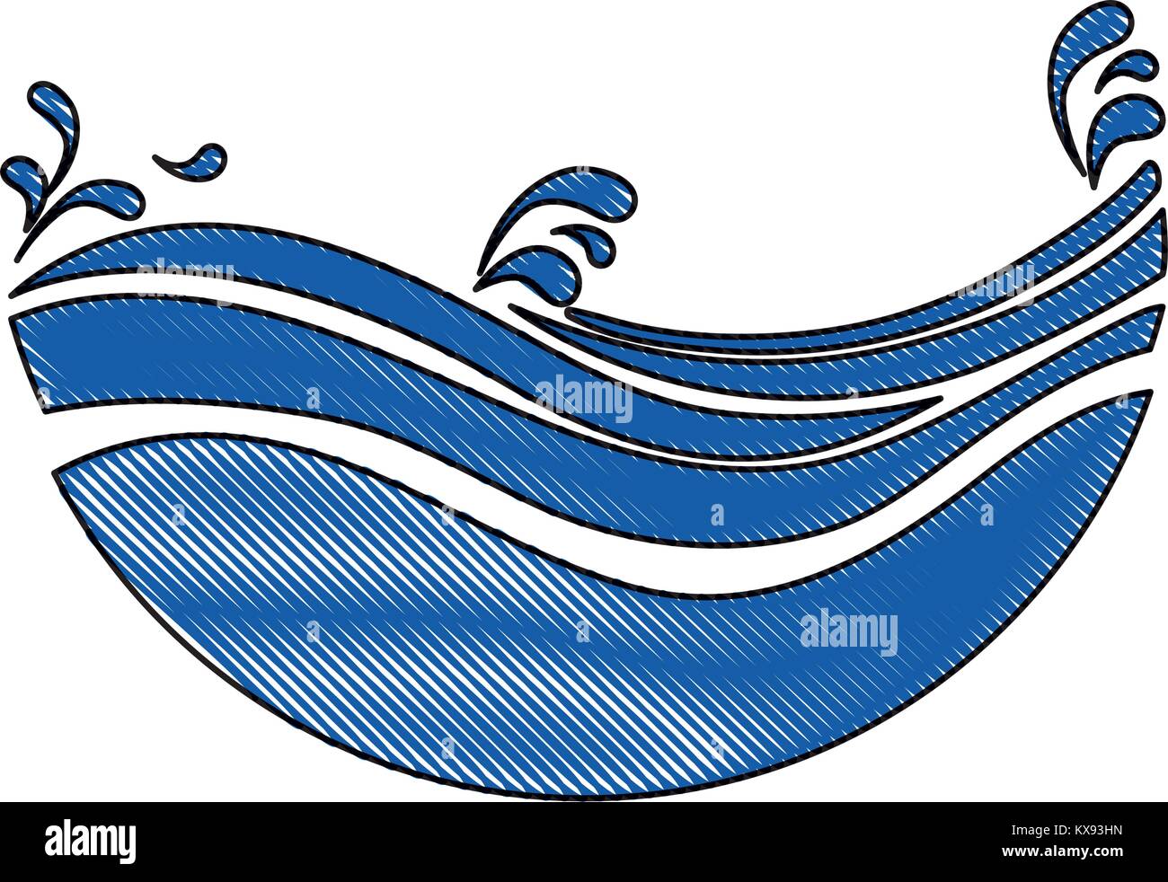 grated icon shape wave and blue ocean Stock Vector Image & Art - Alamy