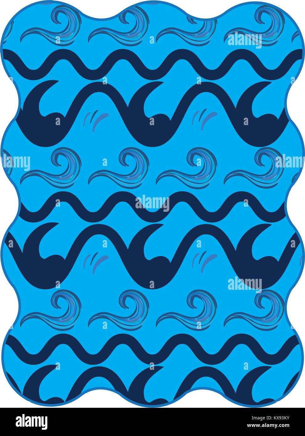label blue different shape waves pattern Stock Vector Image & Art - Alamy