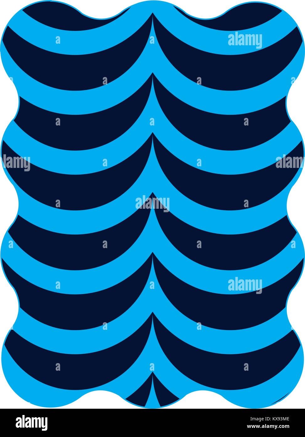 rectangle shape with waves curve background Stock Vector Image & Art ...