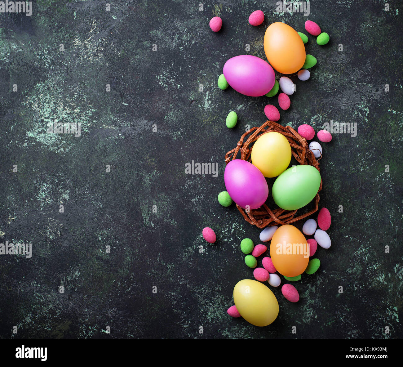 Colorful Easter eggs. Festive background Stock Photo - Alamy