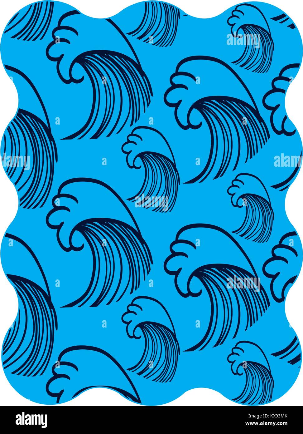 rectangle shape with blue waves blackground Stock Vector Image & Art ...