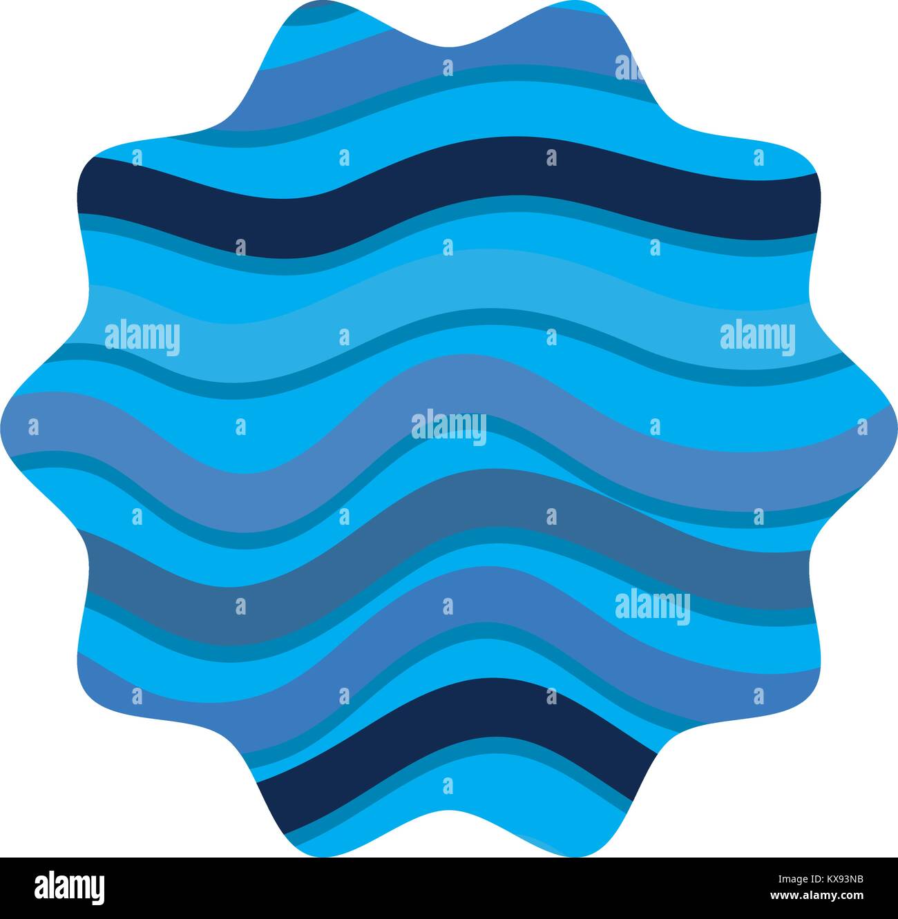 star shape with ocean waves background Stock Vector Image & Art - Alamy