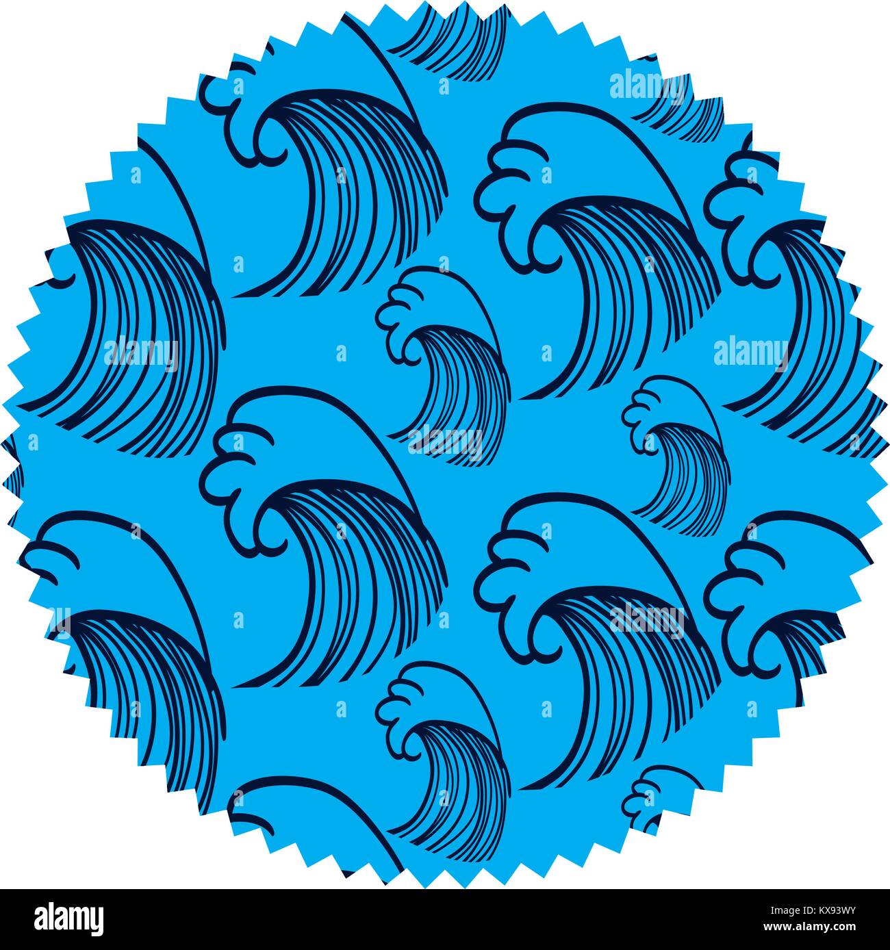 circle shape with waves curve background Stock Vector Image & Art - Alamy