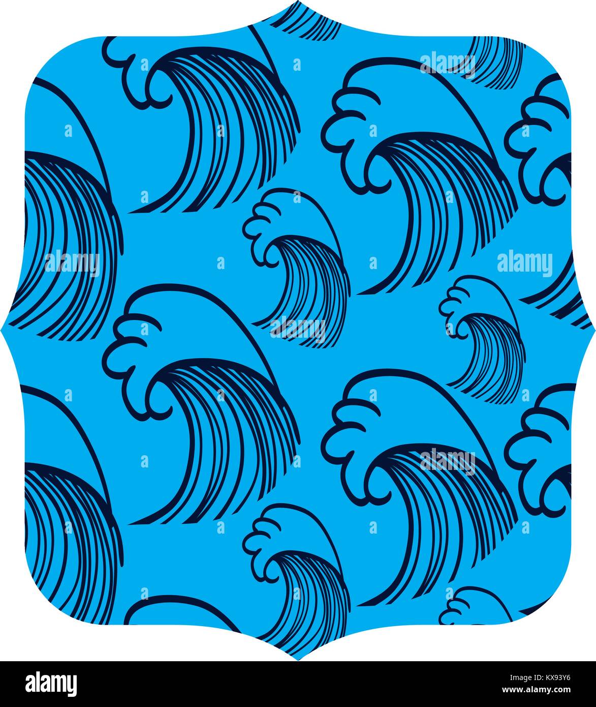 square shape with waves curve background Stock Vector Image & Art - Alamy