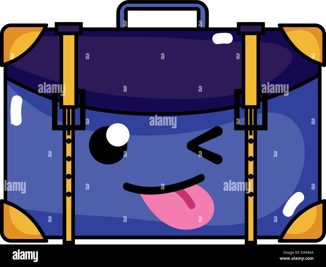 funny travel backpack kawaii cartoon Stock Vector Image & Art - Alamy