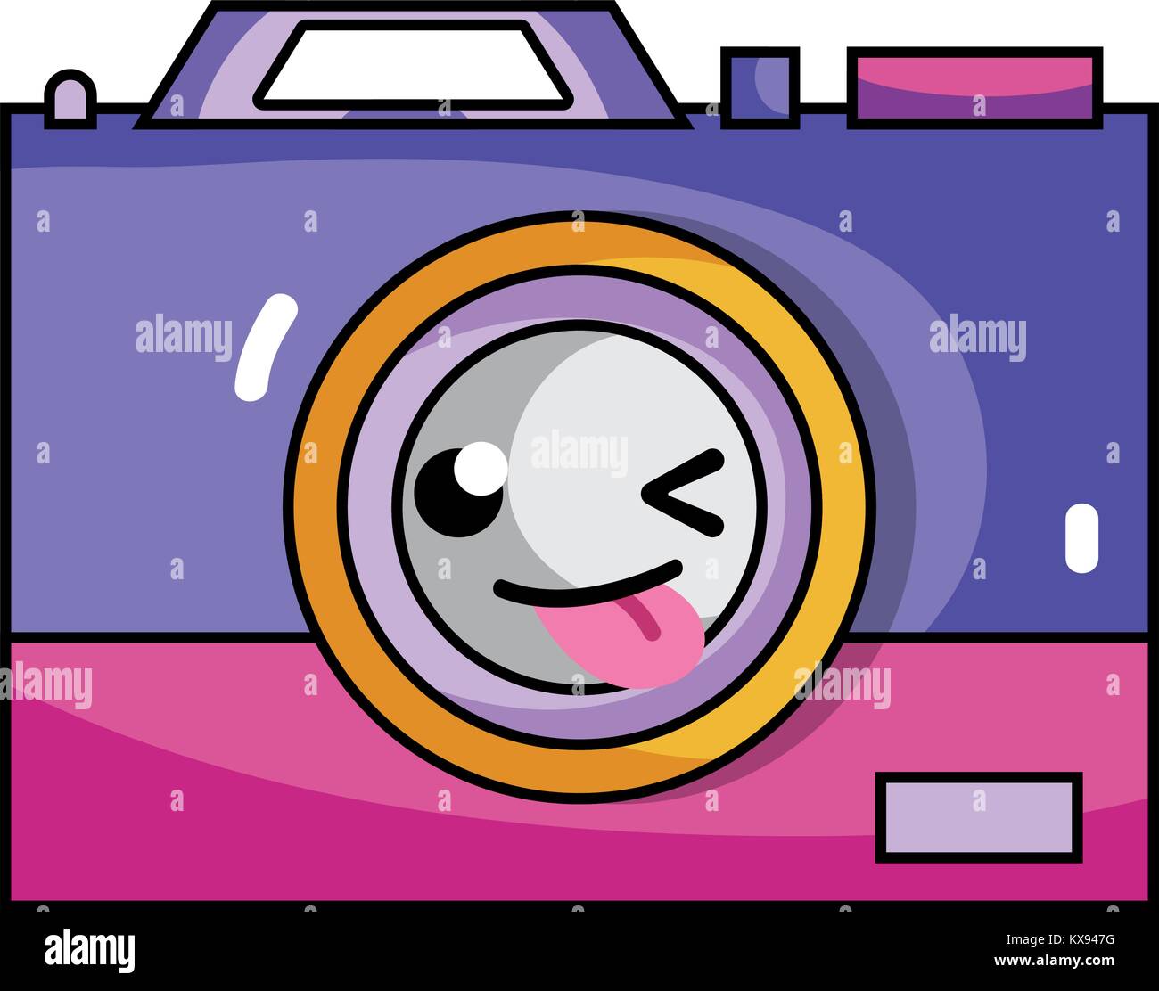funny camera technology kawaii cartoon Stock Vector Image & Art - Alamy