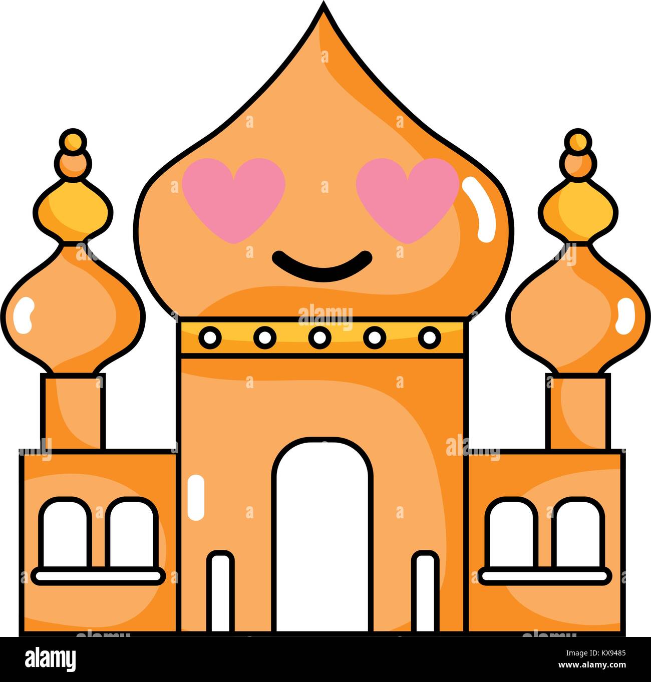 taj mahal in love kawaii cartoon Stock Vector Image & Art - Alamy