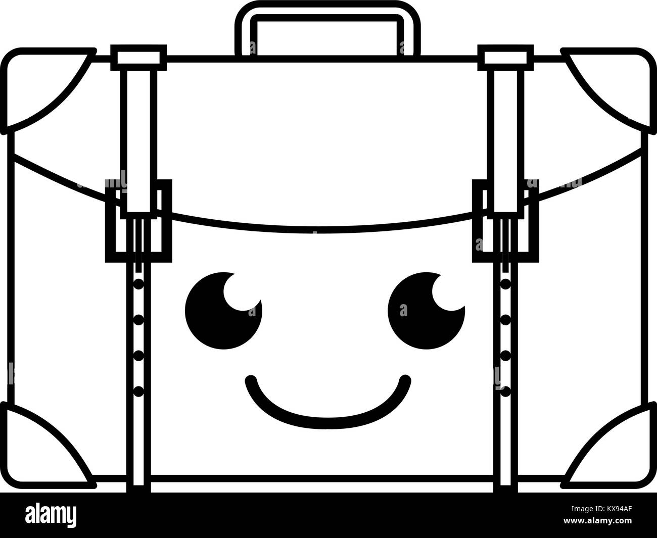 Cute backpack cartoon Black and White Stock Photos & Images - Alamy