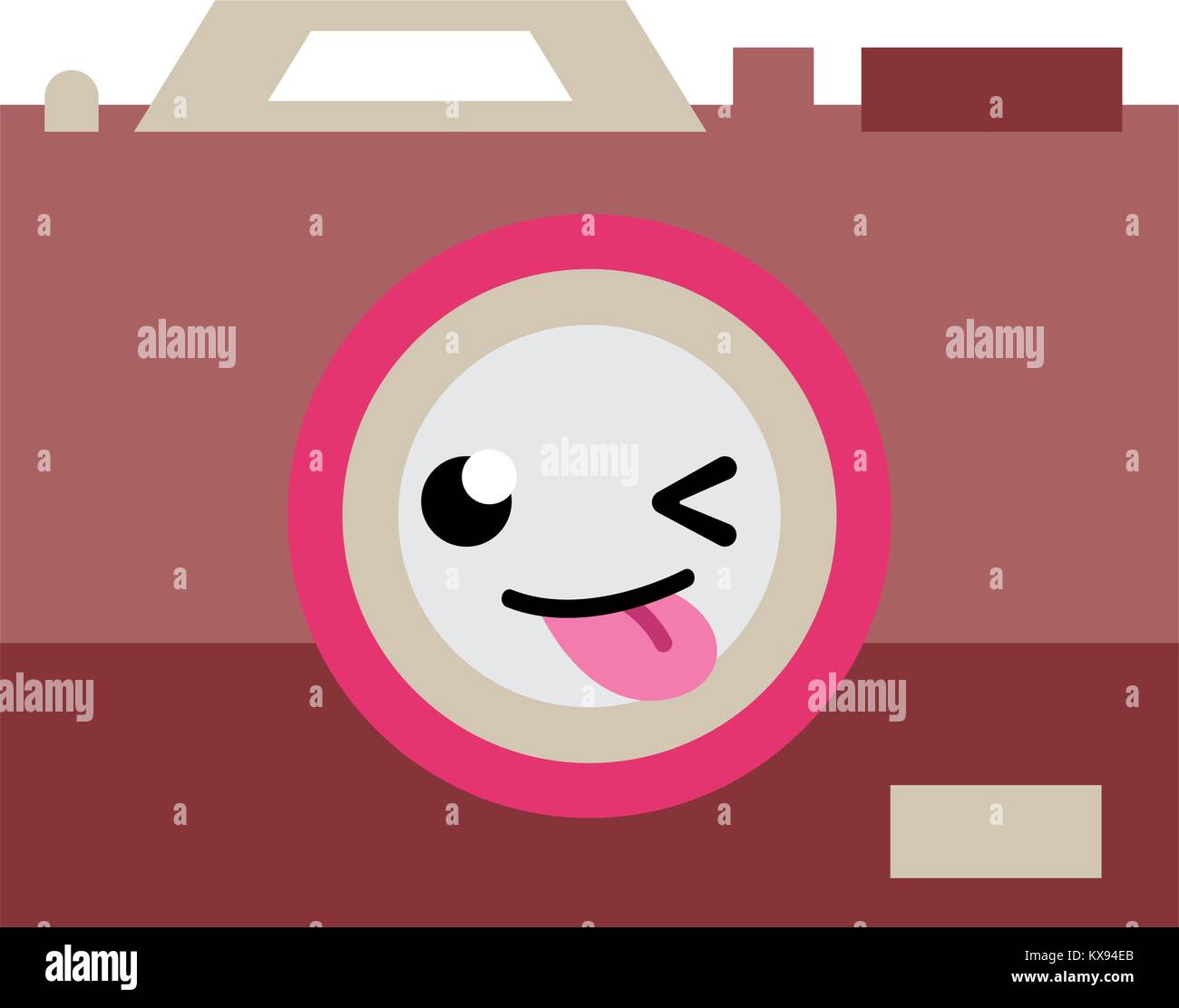 colorful funny camera technology kawaii cartoon Stock Vector Image ...