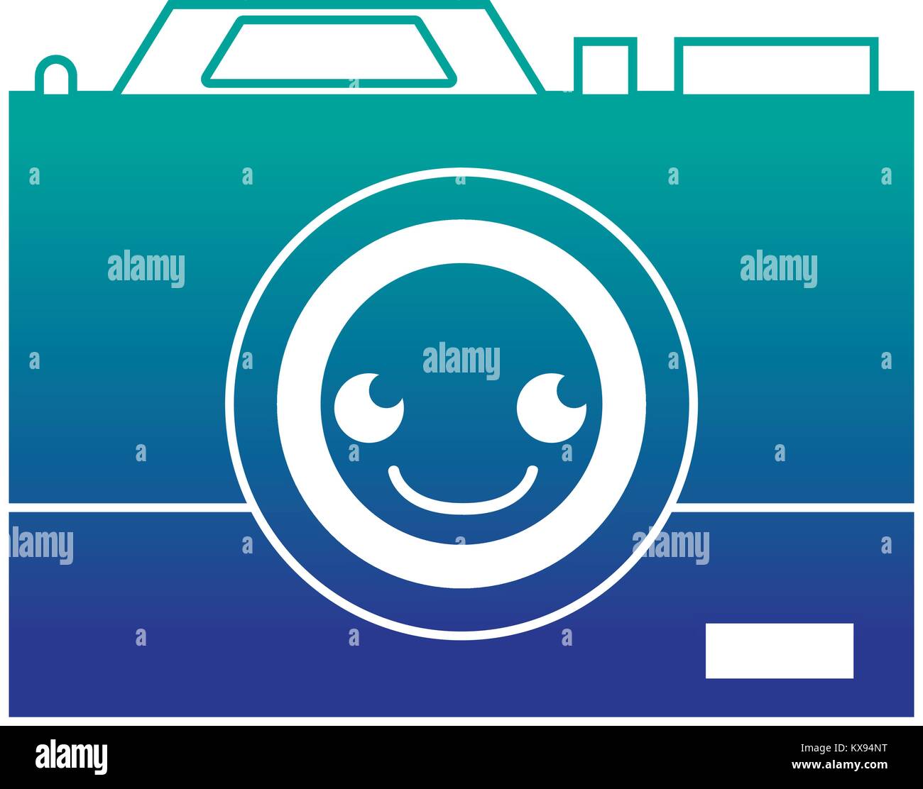 silhouette happy camera technology kawaii cartoon Stock Vector Image ...