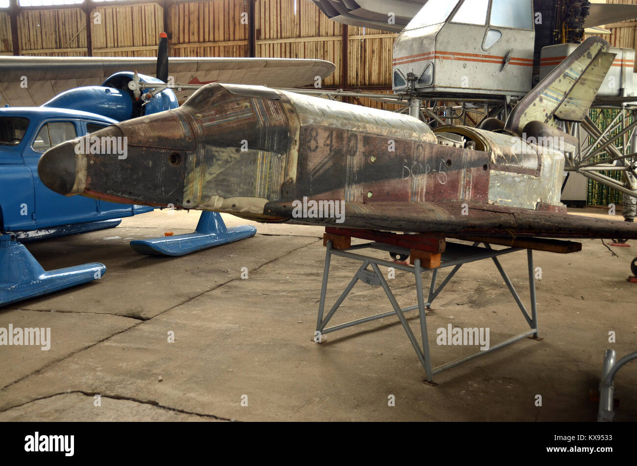 Spacecraft Buran test model BOR-5 on display in the Monino aeronautical ...