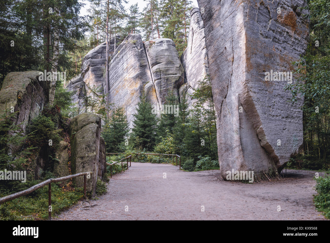 Rock formation called Sugar Loaf in Nature Reserve Adrspach-Teplice ...