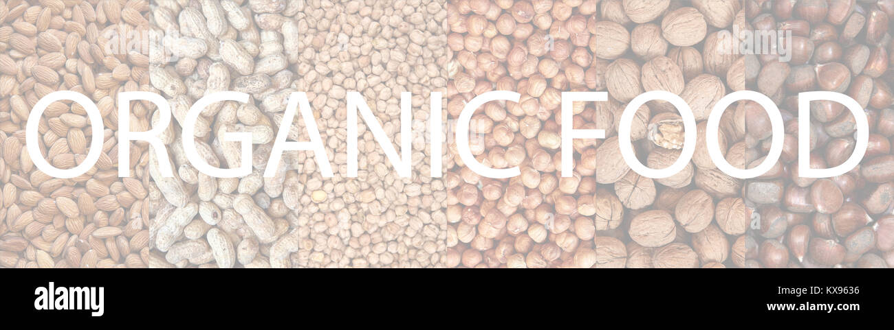 Organic food. mix of nuts Stock Photo - Alamy