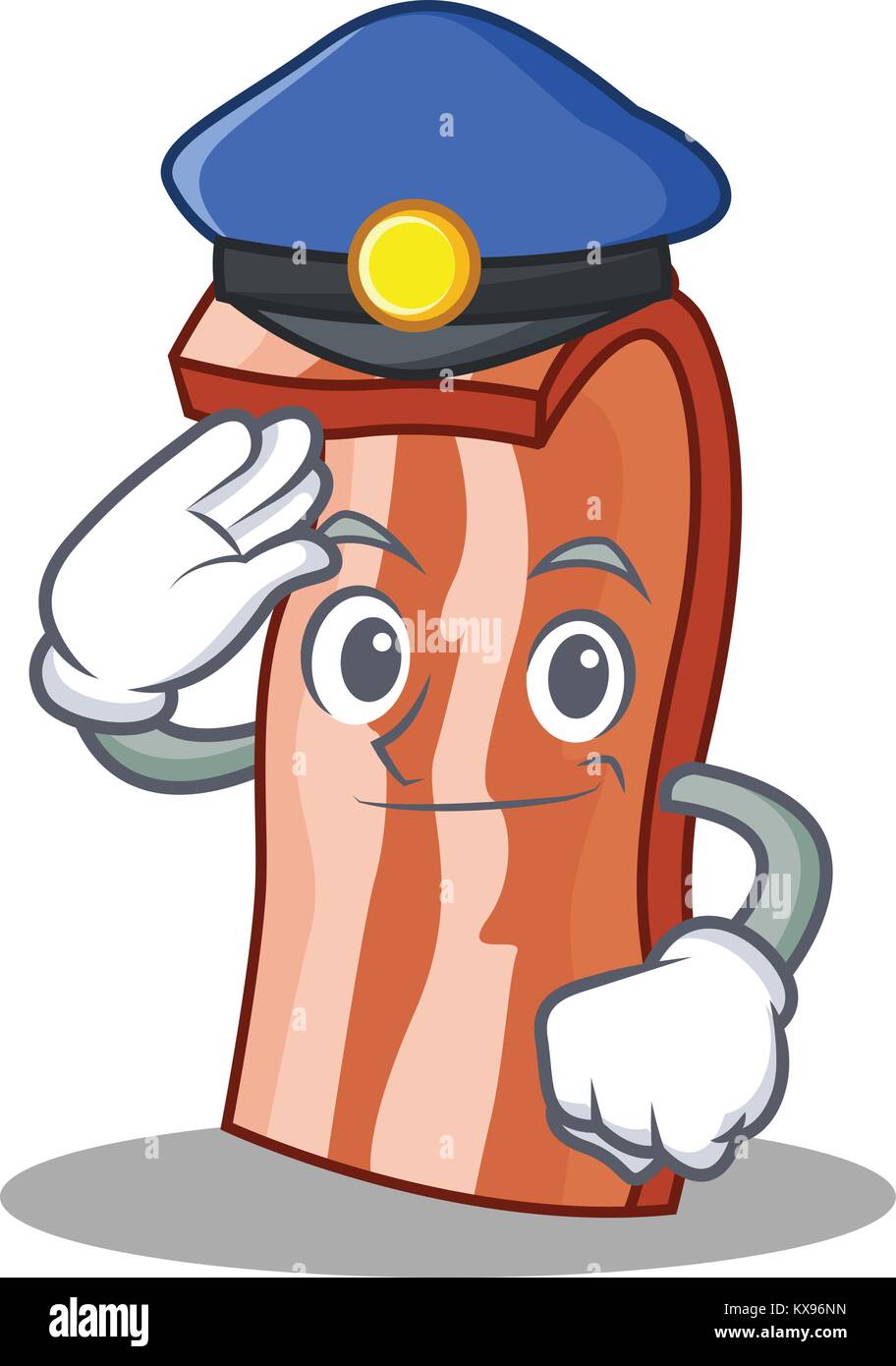 Police bacon character cartoon style Stock Vector Image & Art - Alamy