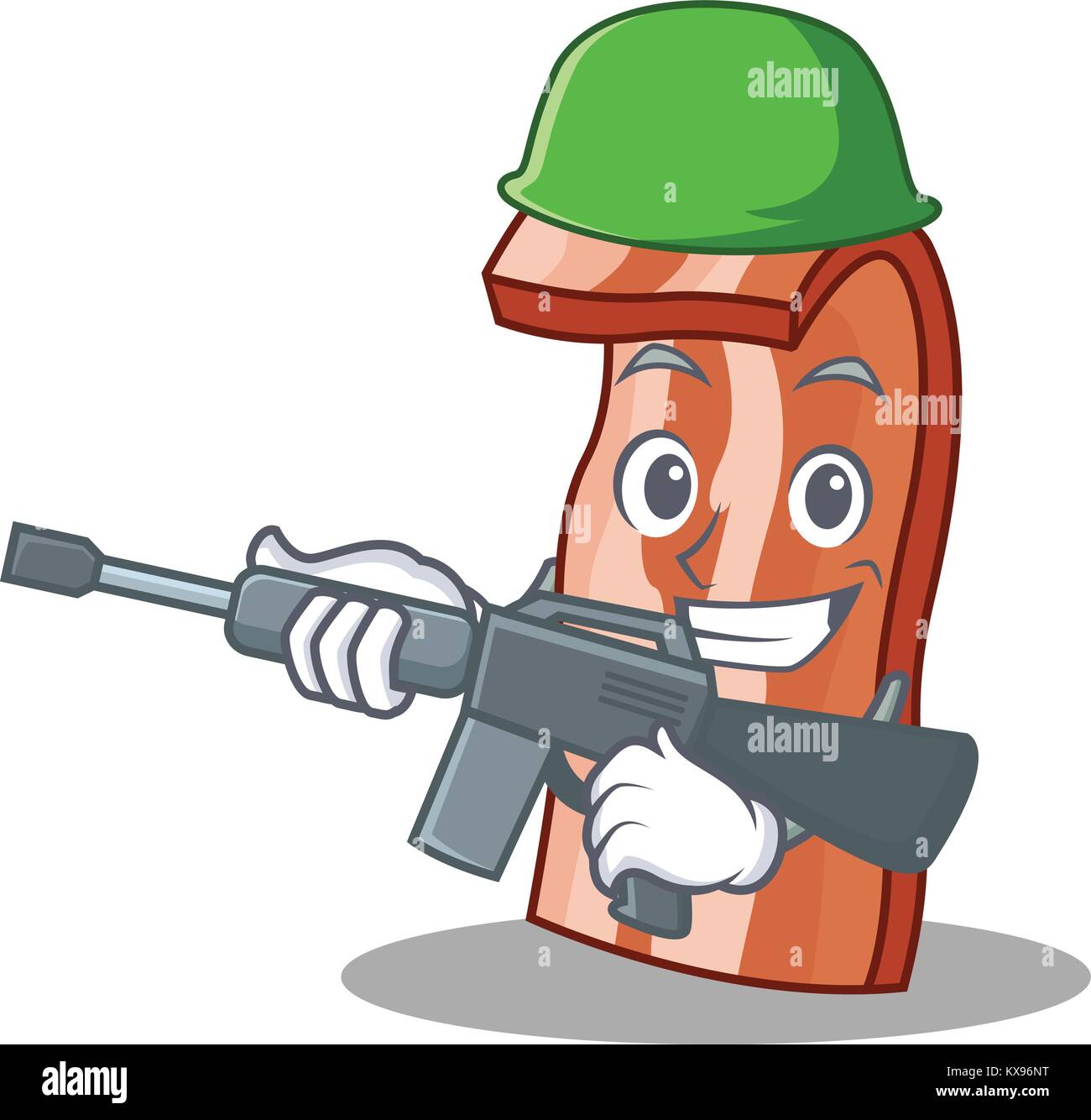 Army bacon character cartoon style Stock Vector Image & Art - Alamy