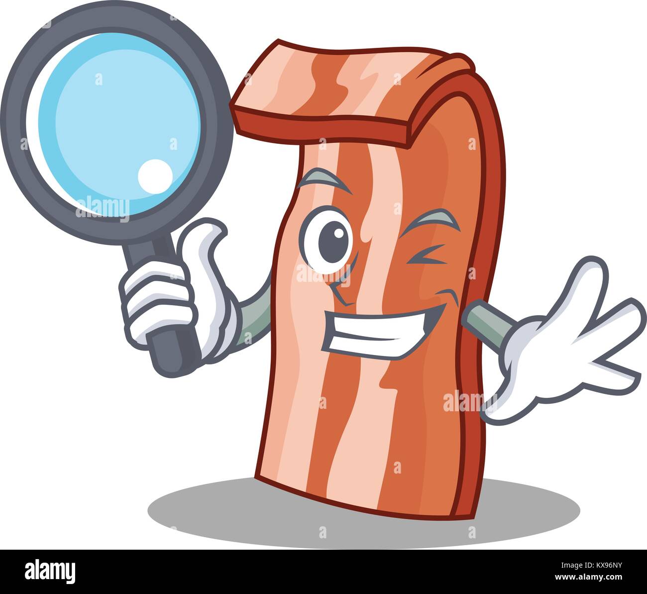 Detective bacon character cartoon style Stock Vector Image & Art - Alamy