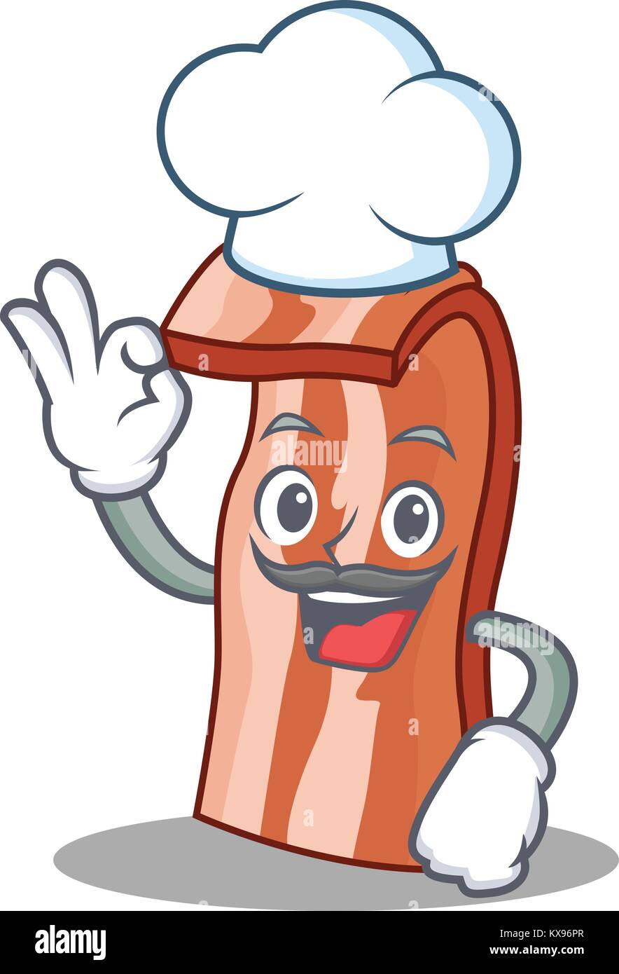 Chef bacon character cartoon style Stock Vector Image & Art - Alamy