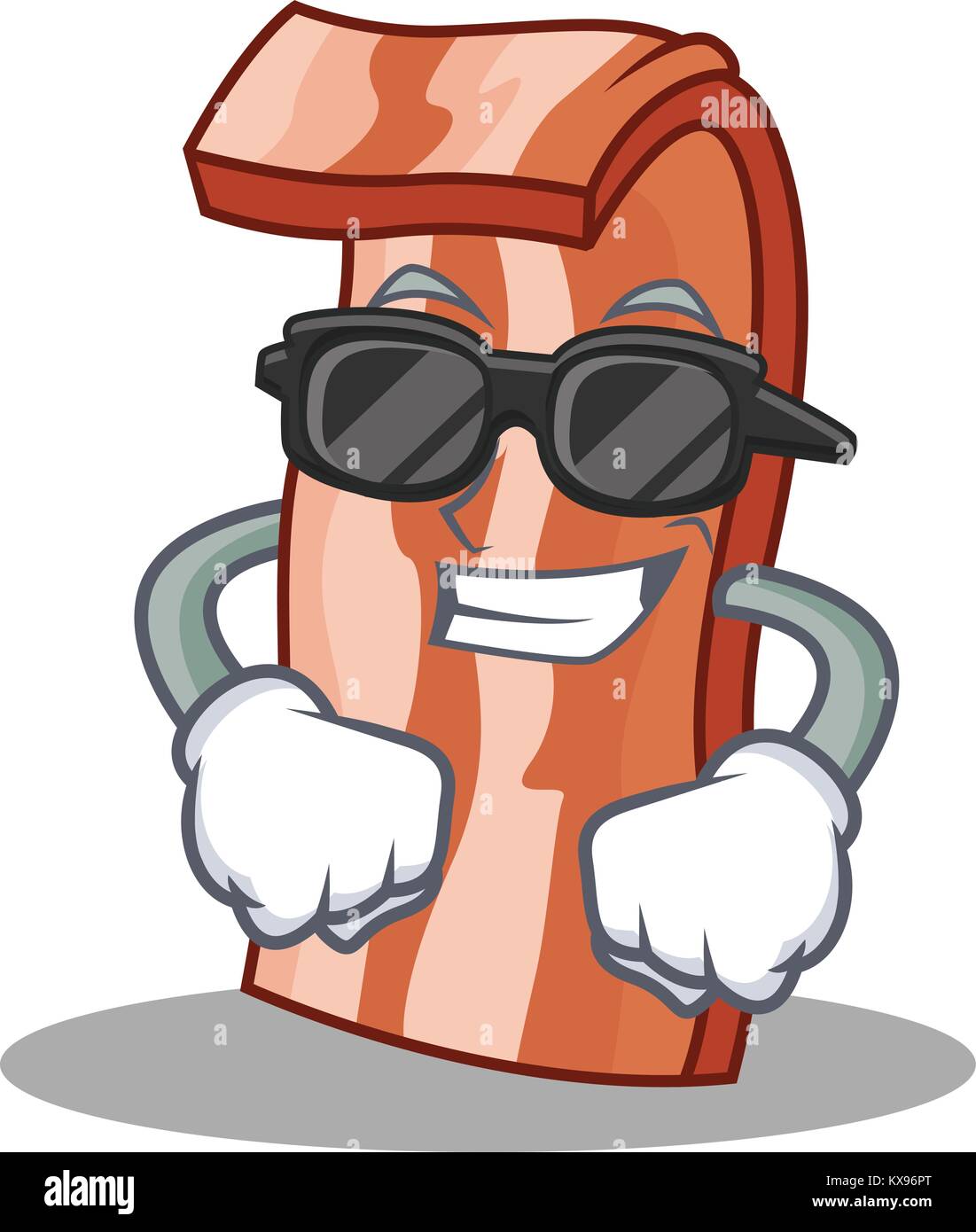 Super cool bacon character cartoon style Stock Vector Image & Art - Alamy