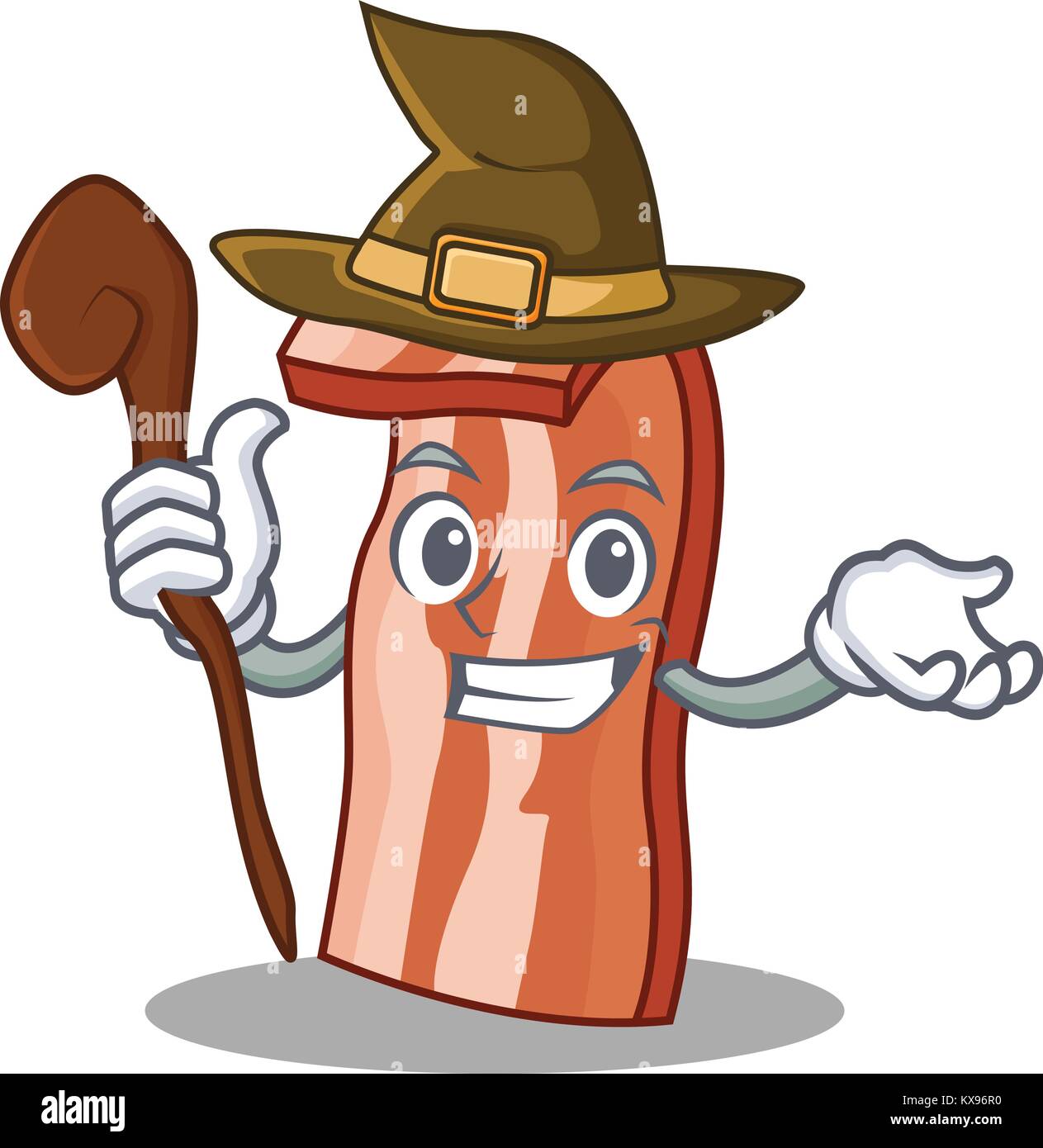 Witch bacon mascot cartoon style Stock Vector Image & Art - Alamy
