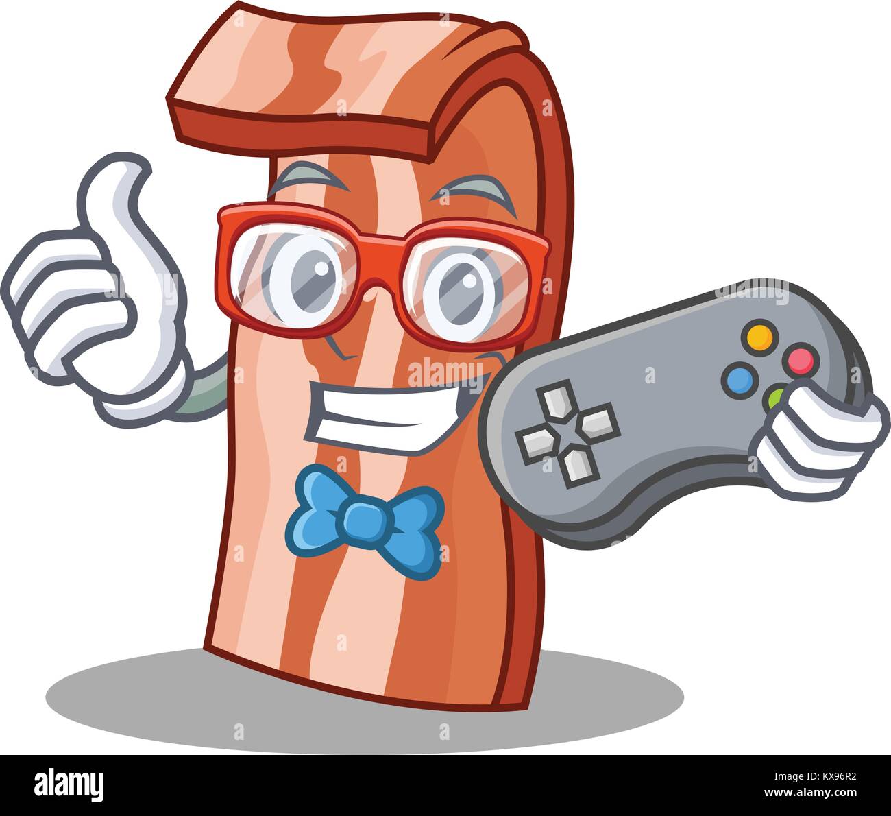 Gamer bacon mascot cartoon style Stock Vector Image & Art - Alamy