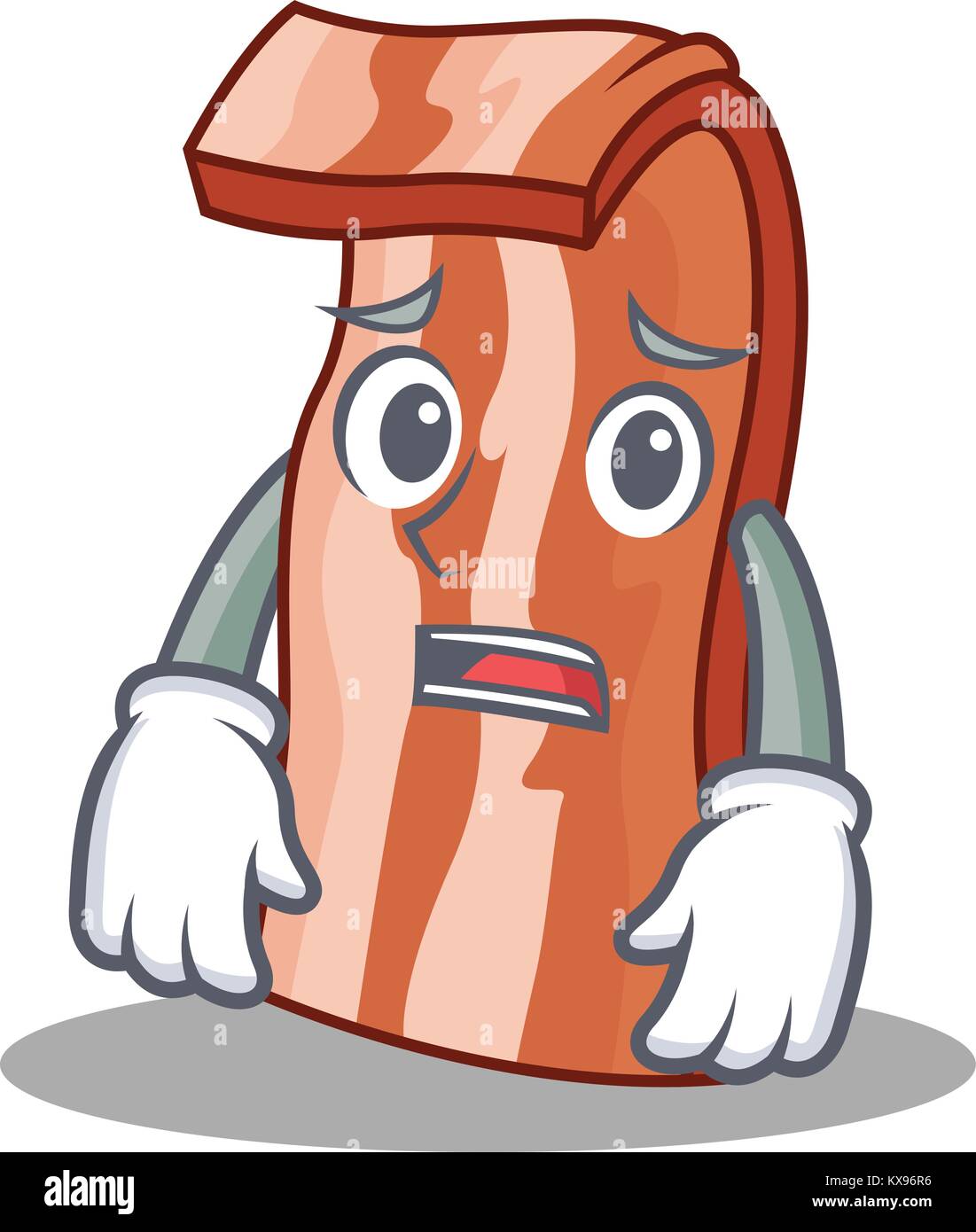Afraid bacon mascot cartoon style Stock Vector Image & Art - Alamy