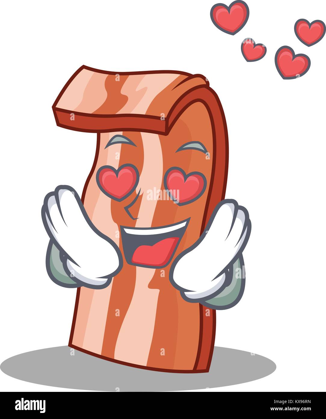 In love bacon mascot cartoon style Stock Vector Image & Art - Alamy