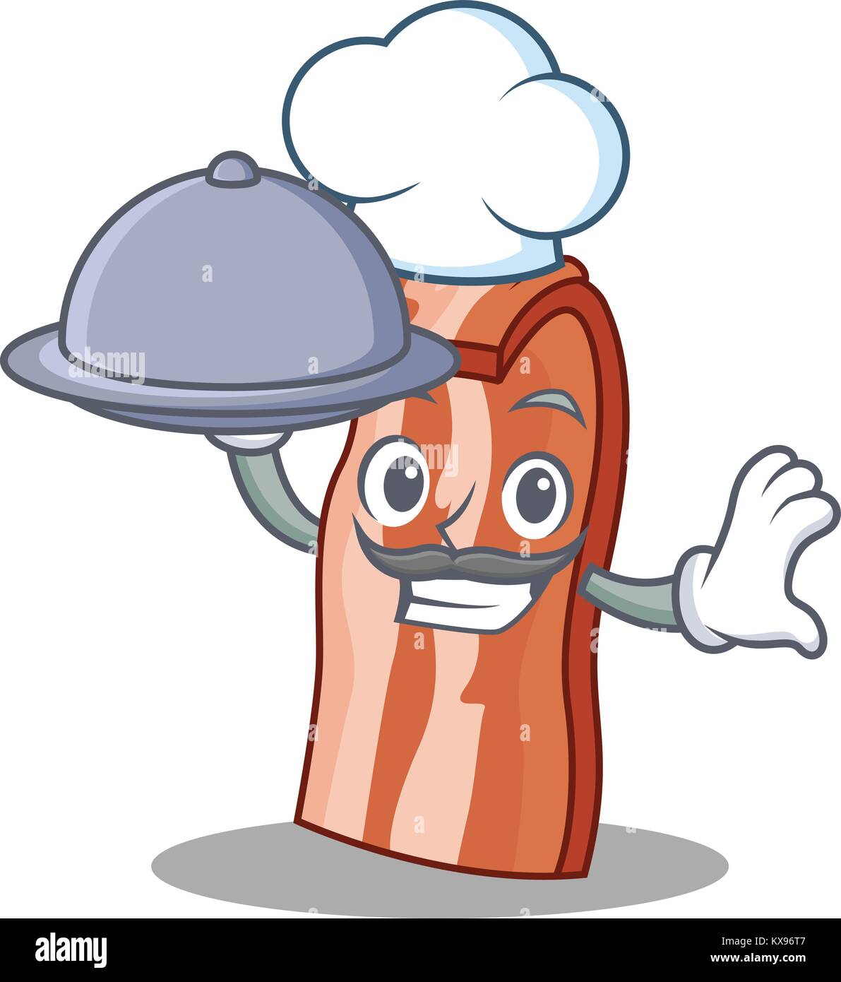 Chef with food bacon mascot cartoon style Stock Vector Image & Art - Alamy