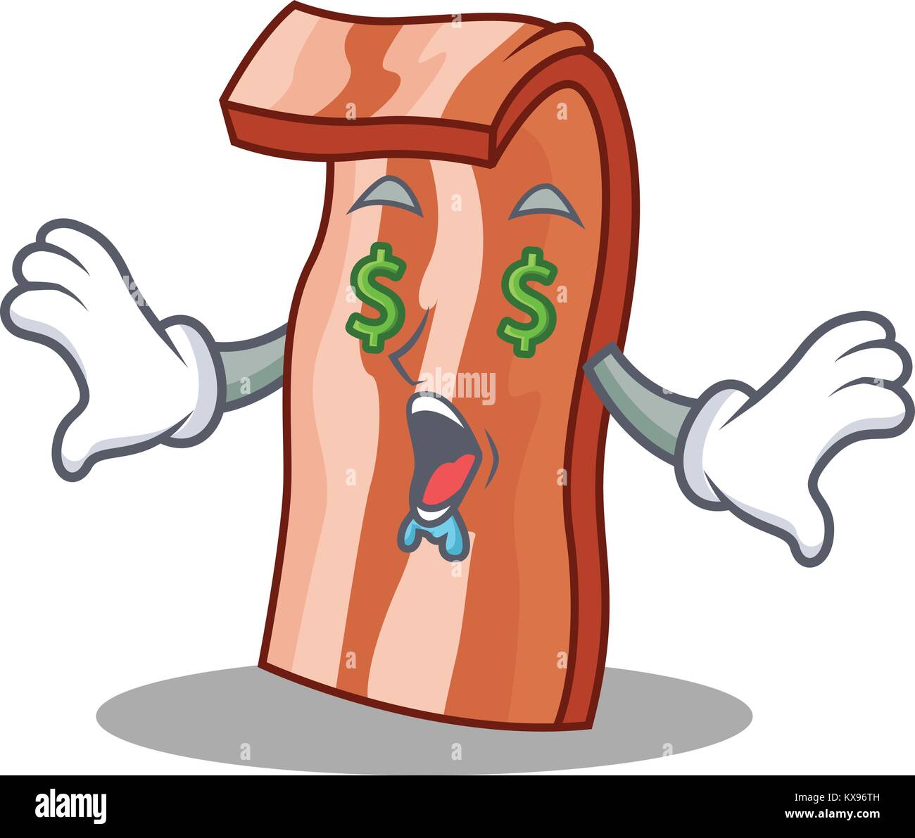 Money eye bacon mascot cartoon style Stock Vector Image & Art - Alamy