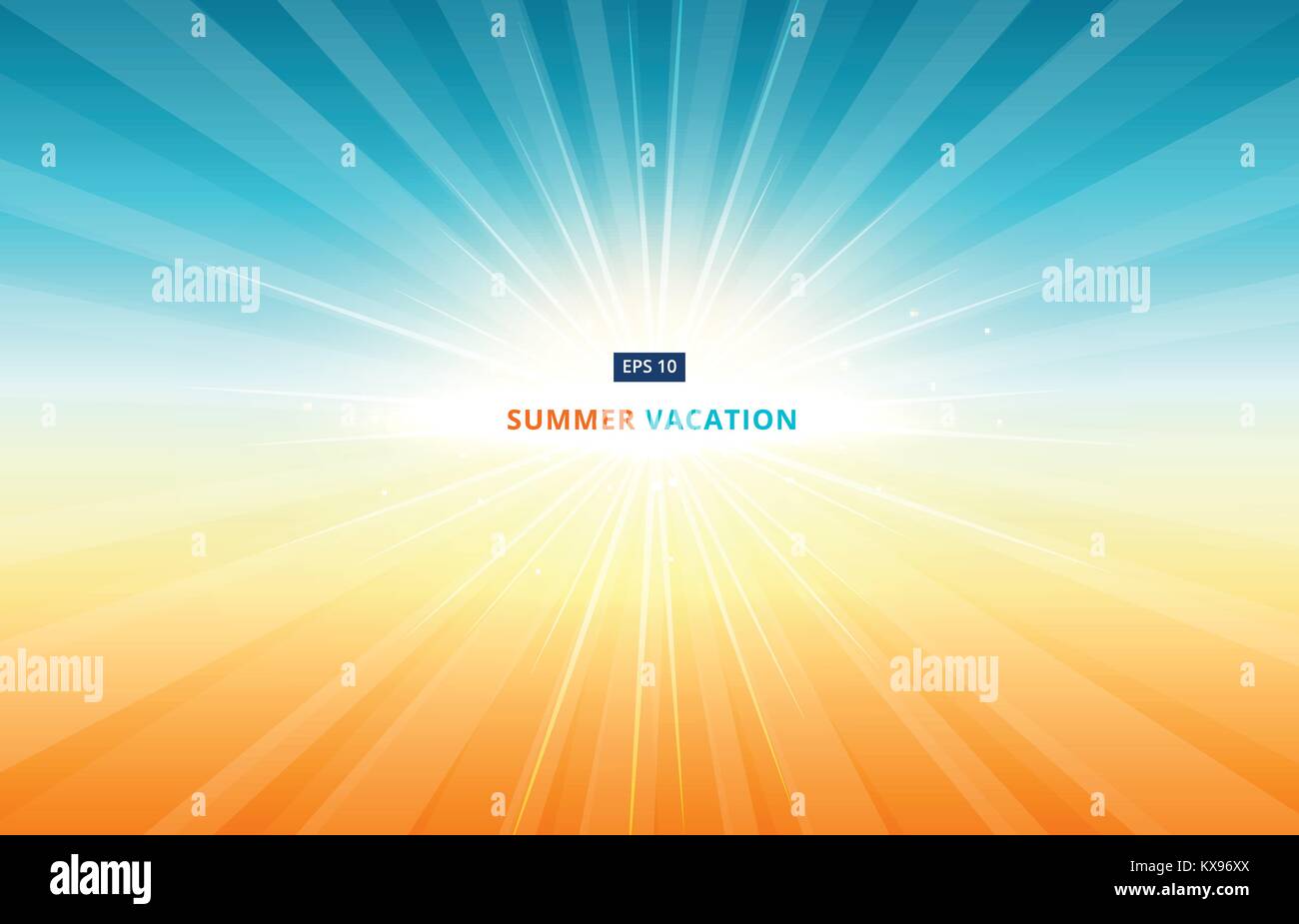 Morning sun shines in the sky in summer vacation. In the season of ...
