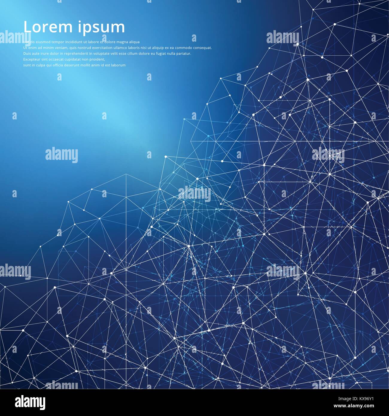 3D Blue Abstract Mesh Background, Lines and Shapes technology Design ...