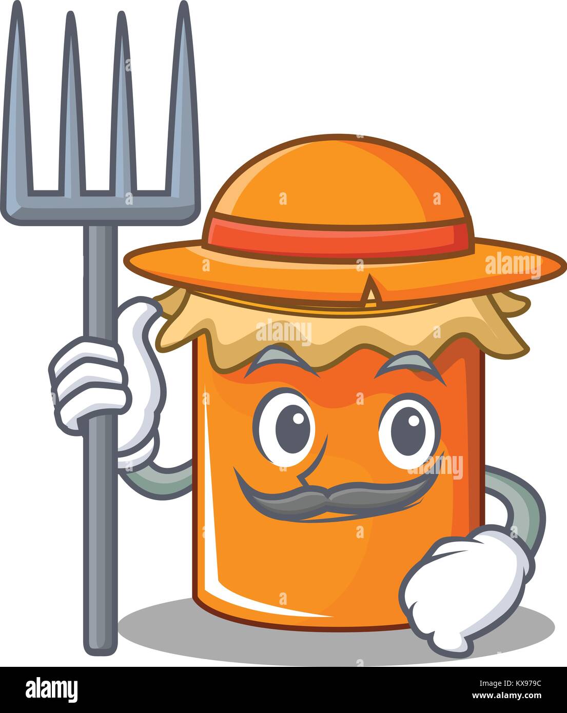 Farmer jam character cartoon style Stock Vector Image & Art - Alamy