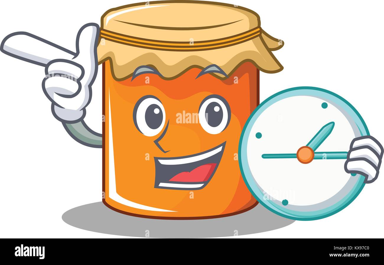 With clock jam character cartoon style Stock Vector Image & Art - Alamy
