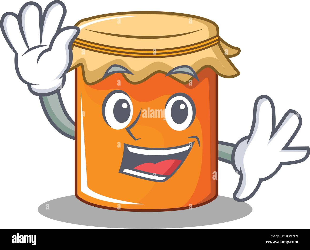 Open jar of jam Stock Vector Images - Alamy