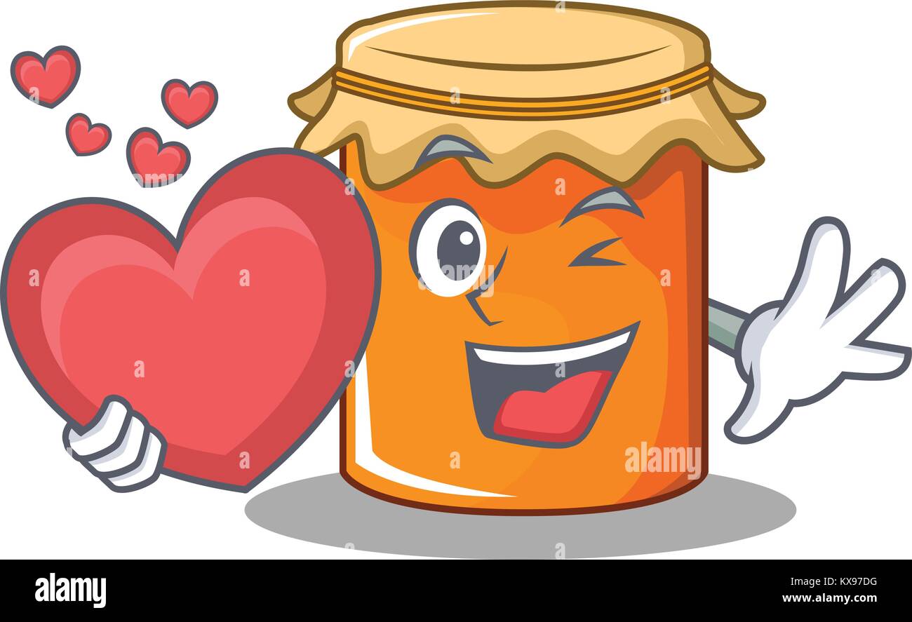 With heart jam mascot cartoon style Stock Vector Image & Art - Alamy